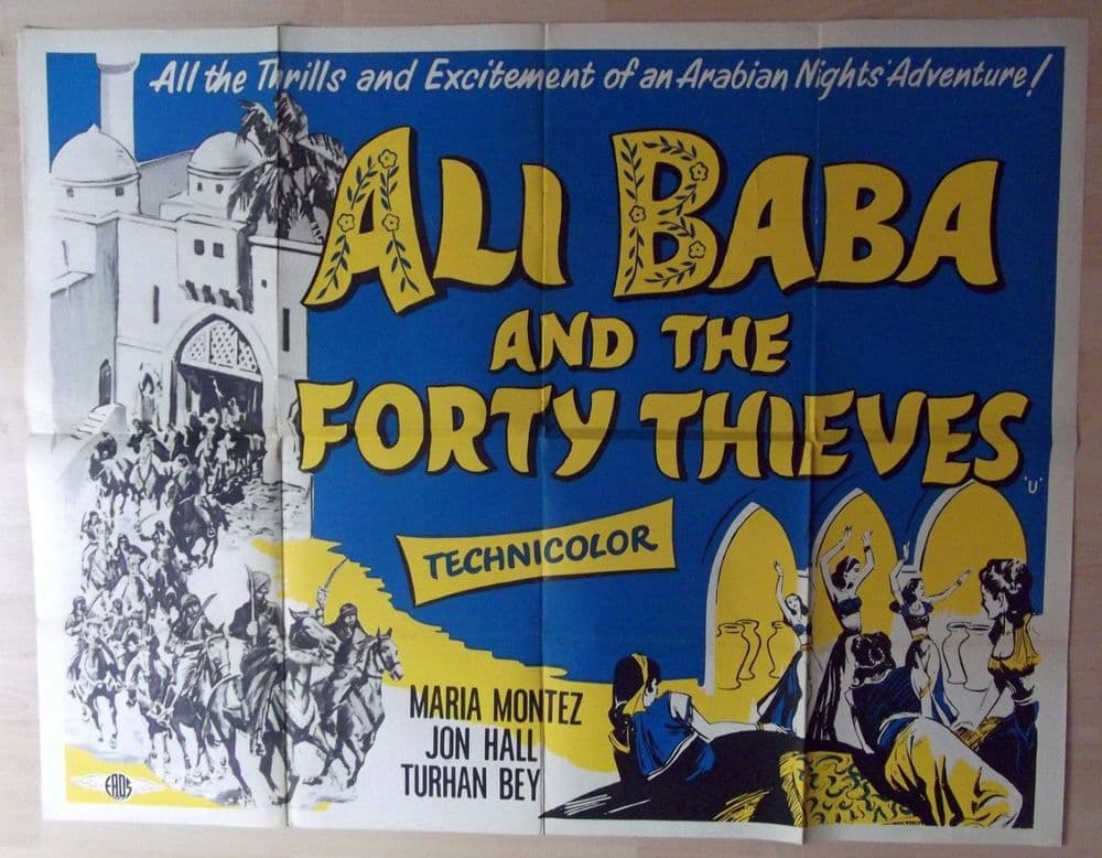 Original Film Posters - Ali Baba and the Forty Thieves Film Poster - UK ...