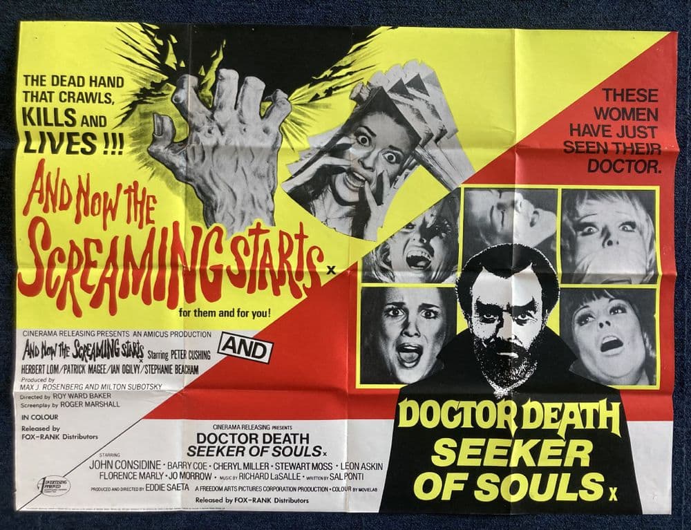 And Now the Screaming Starts Doctor Death Seeker of Souls - UK Quad Poster