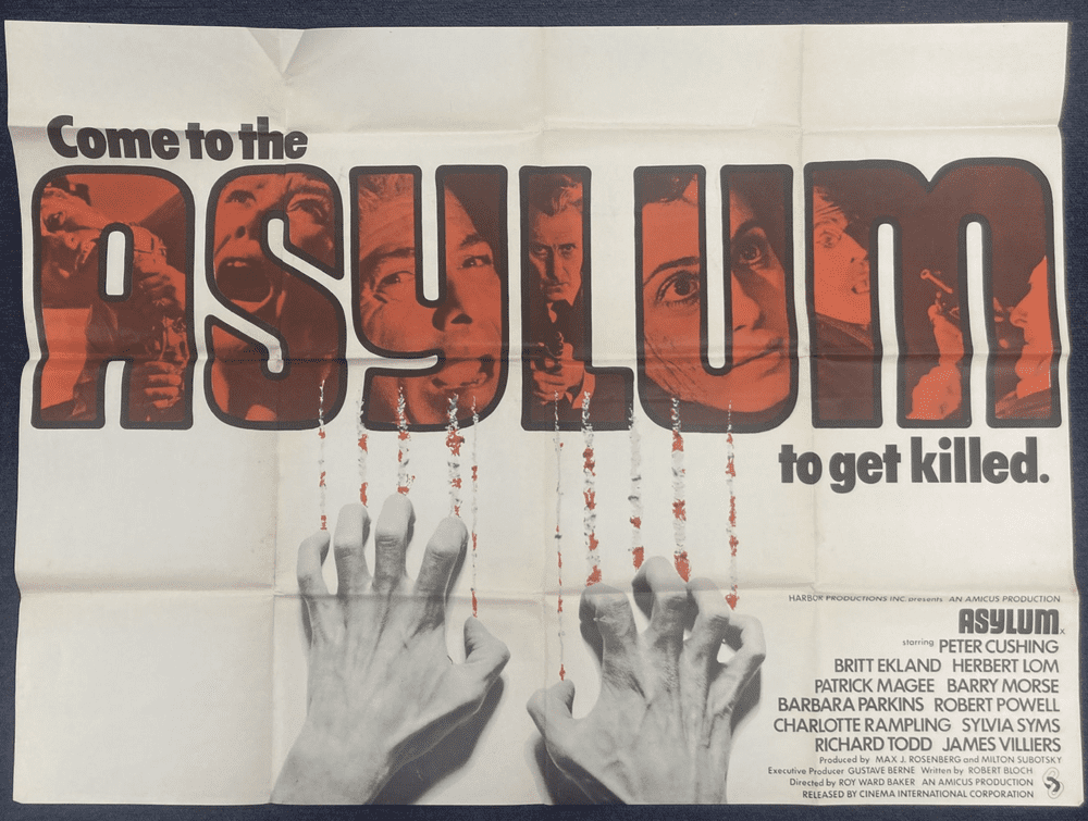 Asylum - UK Quad Poster Peter Cushing