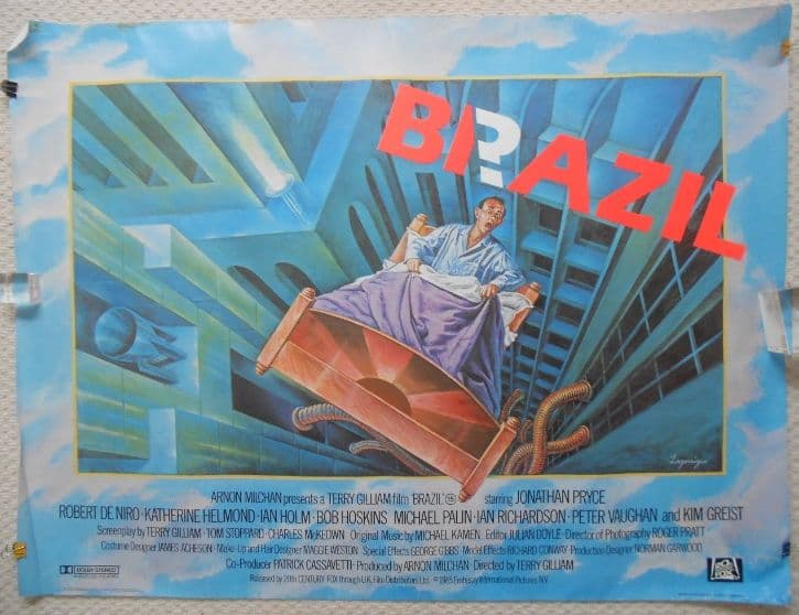 Brazil 1985 - Terry Gilliam Robert De Niro UK Quad Film Poster