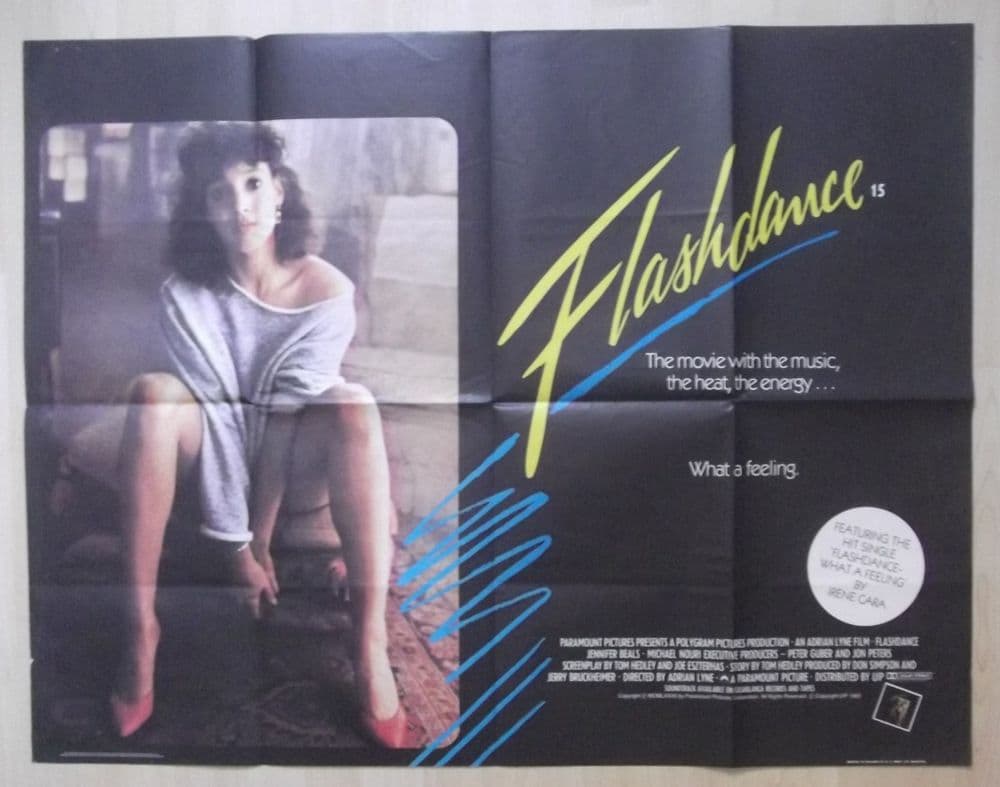 Flashdance Original British Quad Poster Jennifer Beals 83