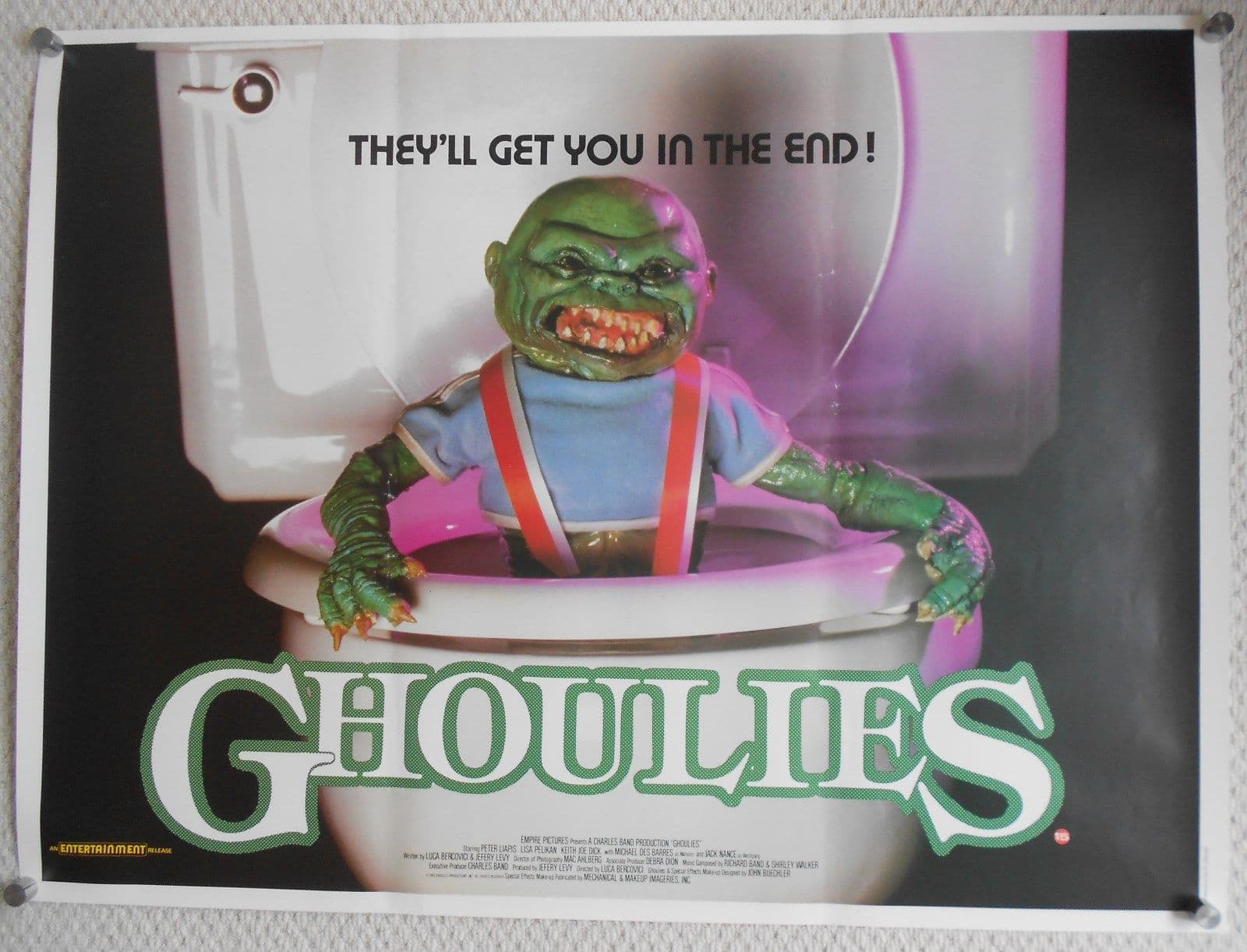 Ghoulies Original UK Quad Poster Lisa Pelikan Peter Liapis 85