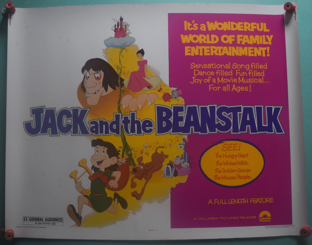 Jack and the Beanstalk Original Half Sheet Poster Animation 76