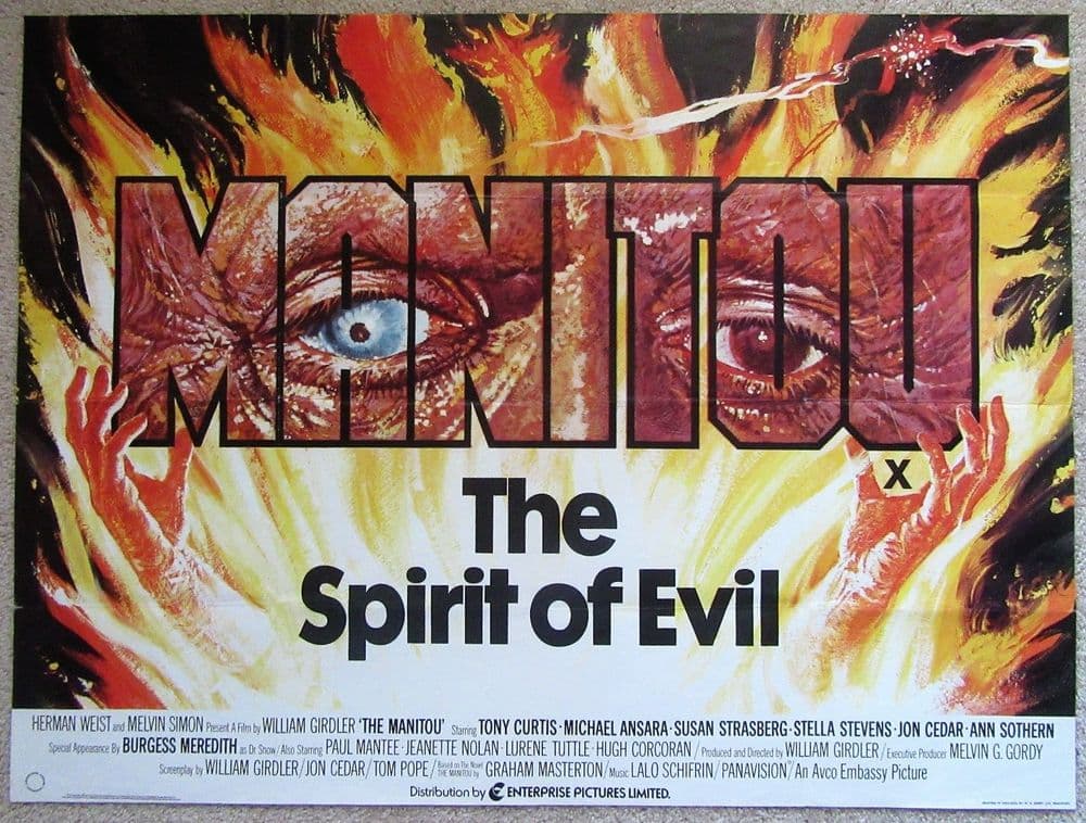 Manitou 1978 Tony Curtis Film Poster - UK Quad