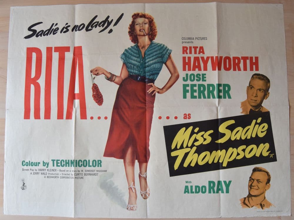 Miss Sadie Thompson Film Poster UK Quad