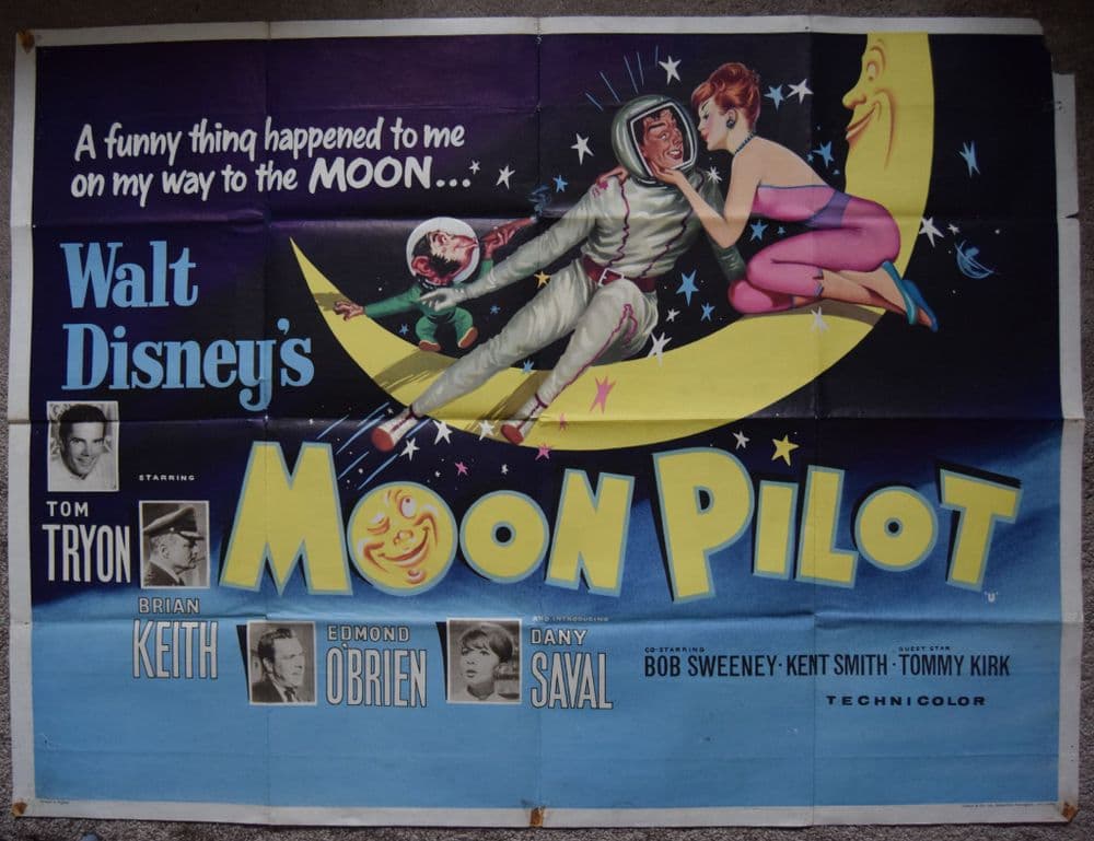 Original Film Posters - Moon Pilot | British Quad Poster