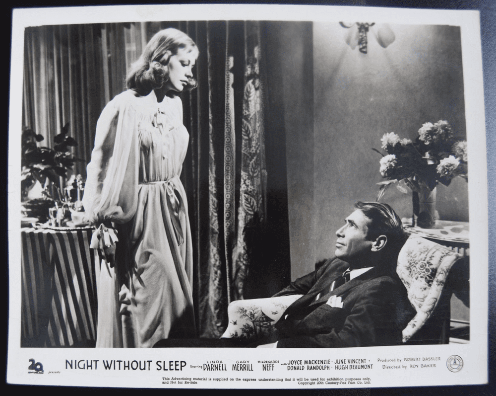 Night Without Sleep - Linda Darnell Vintage Movie Still