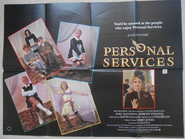 Personal Services Original UK Quad Poster Julie Walters 87