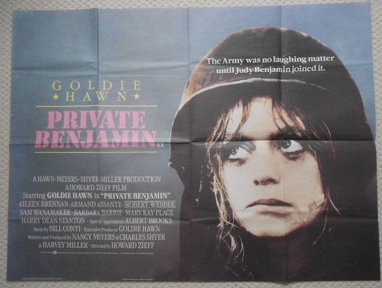 Private Benjamin Original UK Quad Poster Goldie Hawn 80