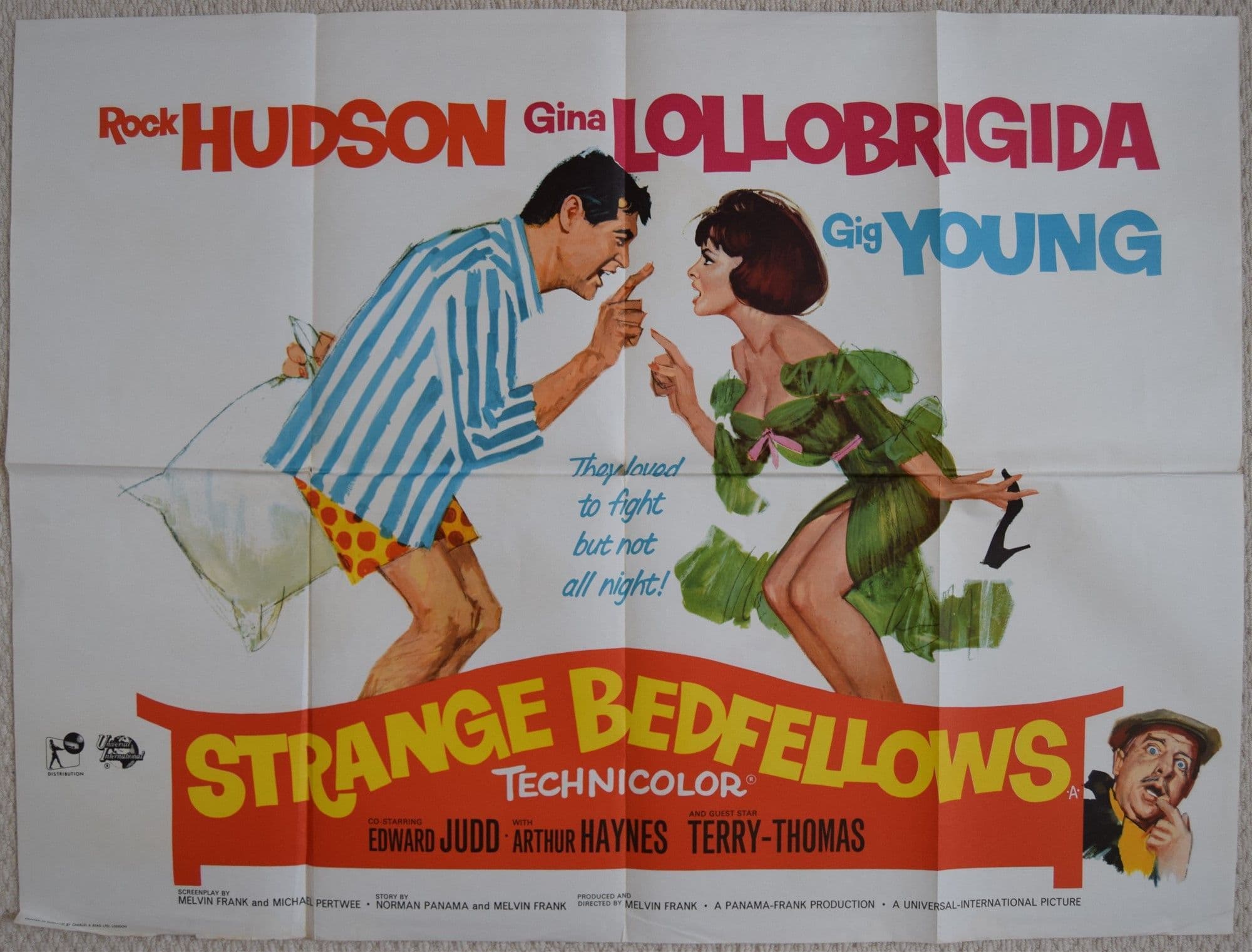 Strange Bedfellows Original UK Quad Poster Rock Hudson Gina ... Strange Bedfellows Original UK Quad Poster Rock Hudson Gina ...