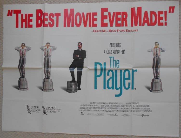 The Player Original UK Quad Poster Robert Altman Tim Robbins 92