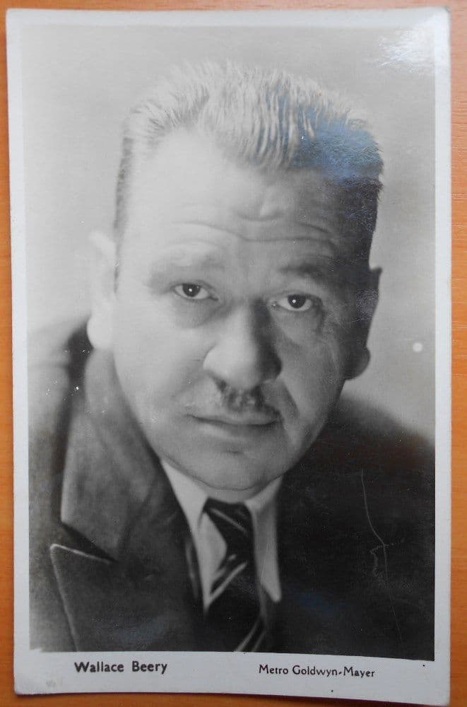 Wallace Beery Actor Vintage MGM Postcard c30-40s