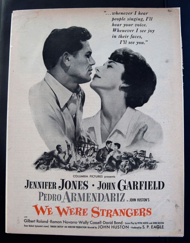 We Were Strangers 1949 - Jennifer Jones Vintage Trade Ad