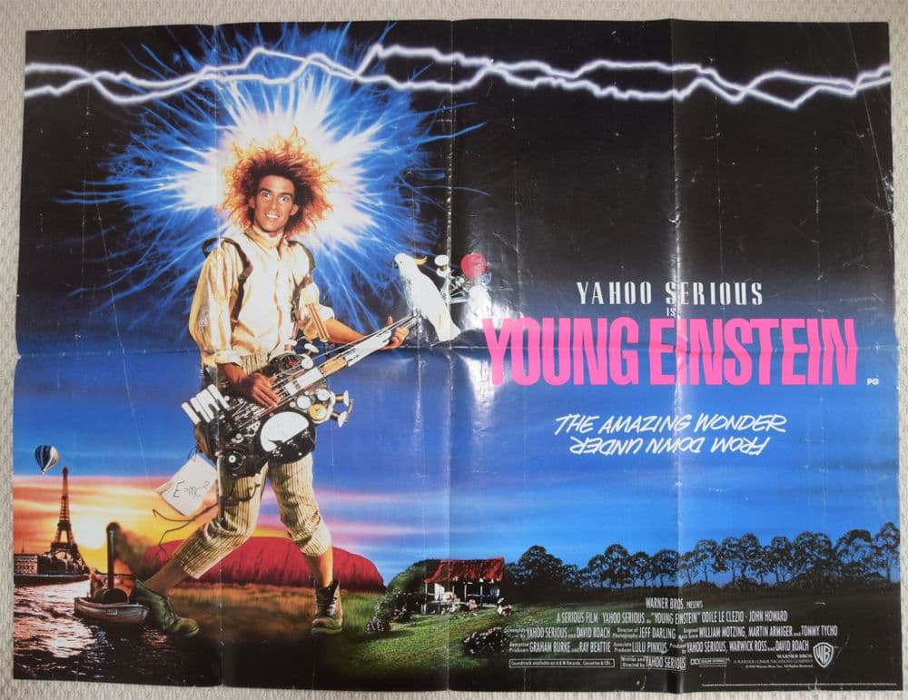 Young Einstein Original UK Quad Poster Yahoo Serious 88