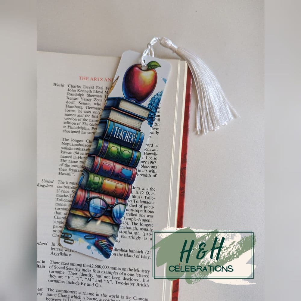 Teachers Book Stack Bookmark