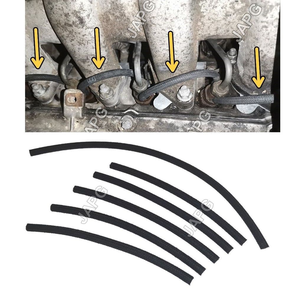 Fuel Injector Spill Rail Leak Off Pipe Hose set RANGE ROVER P38 2 5L ...