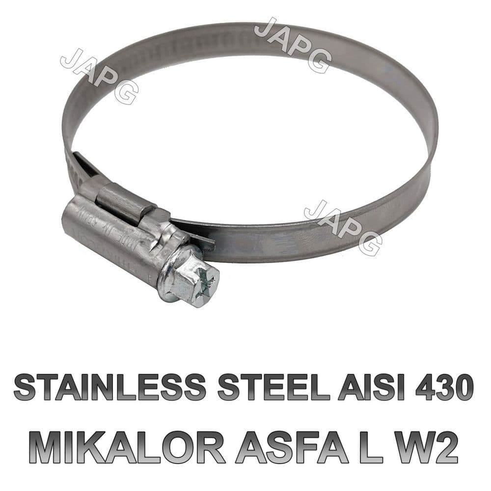 STAINLESS STEEL 50MM-70MM HOSE CLAMP HOSE CLIP JUBILEE CLIP MIKALOR 50 ...