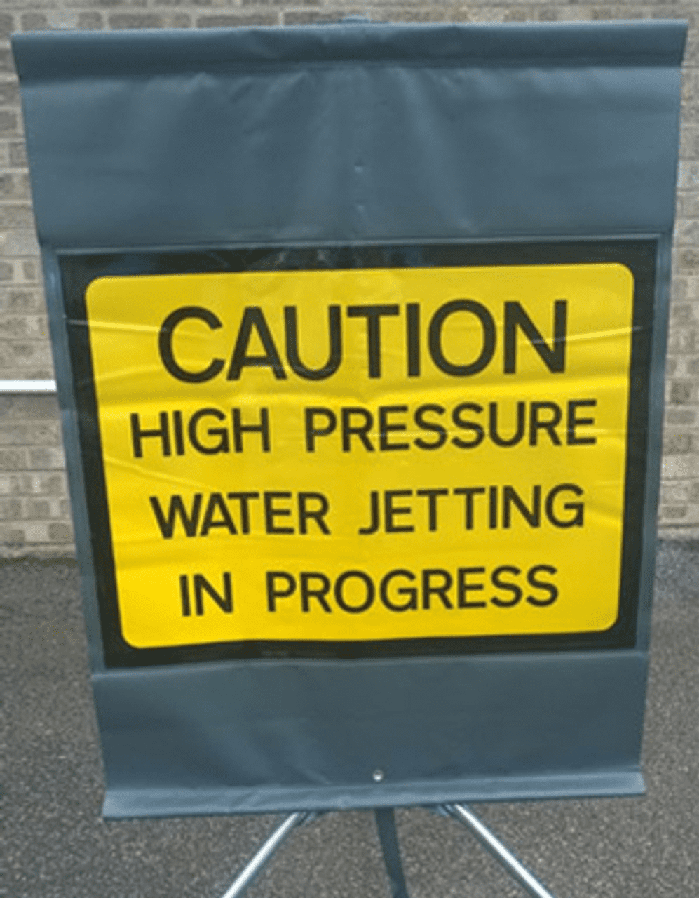 Roll Up Sign Only - Caution High Pressure Water Jetting - 600mm
