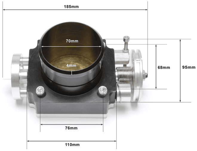 70mm Universal Throttle Body Red