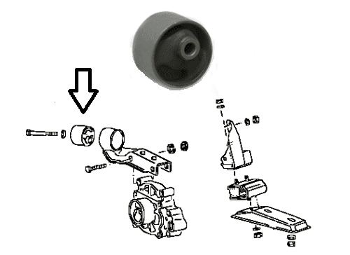 Mk1 Golf 1 0 & 1 3 60 4mm N/S Engine / Gearbox Mount 171199214B