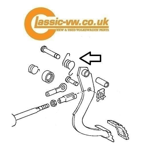 Mk1 Golf Brake Pedal Torsion Spring 172721163 Jetta Scirocco Caddy