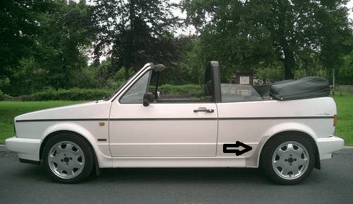 Mk1 Golf Cabriolet Clipper Kit Rear Arch Protection Decals 155853827 ...