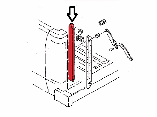 Mk1 Golf Caddy Tailgate Closing Plate 179809408