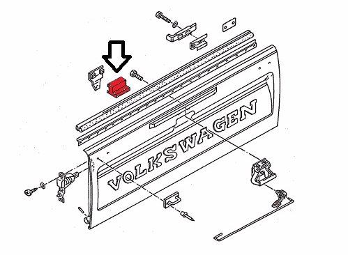 Mk1 Golf Caddy Tailgate Rubber Cover 147827519