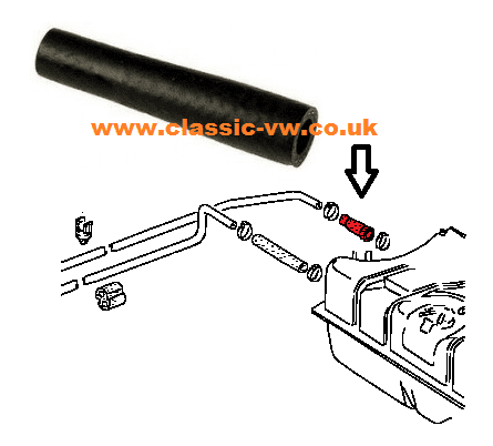 Mk1 Golf Fuel Tank Reducer Pipe 11-7mm