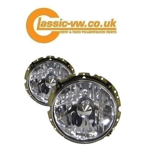 Mk1 Golf Headlight Set Crystal Clear RHD Caddy Cabrio Beetle