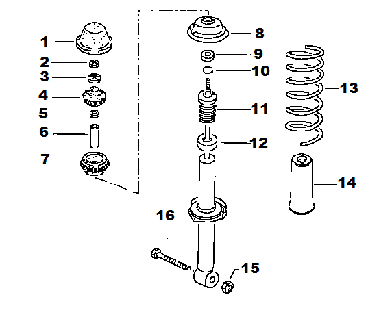 Mk1 Golf Rear Spring Cap Reproduction 823512113