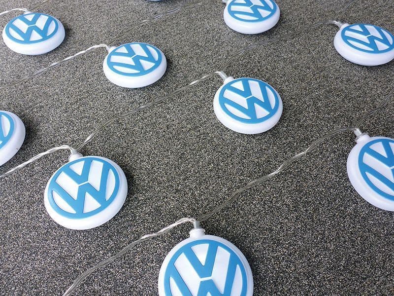 VW Logo LED String Lights
