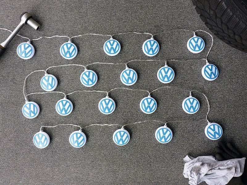 VW Logo LED String Lights