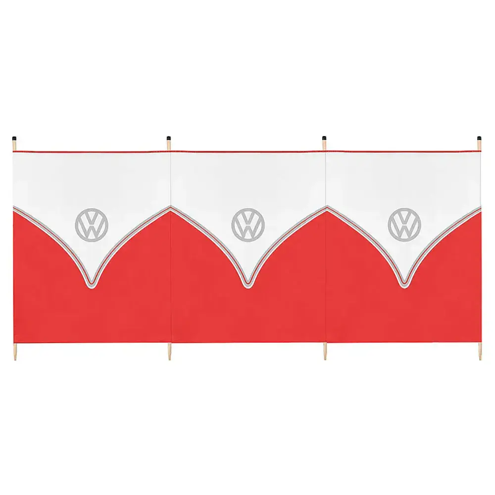VW Splitty Campervan Windbreak Red