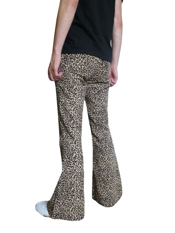 Classic Pattern Flares - Bell Bottom Flared Trousers - Leopard Print