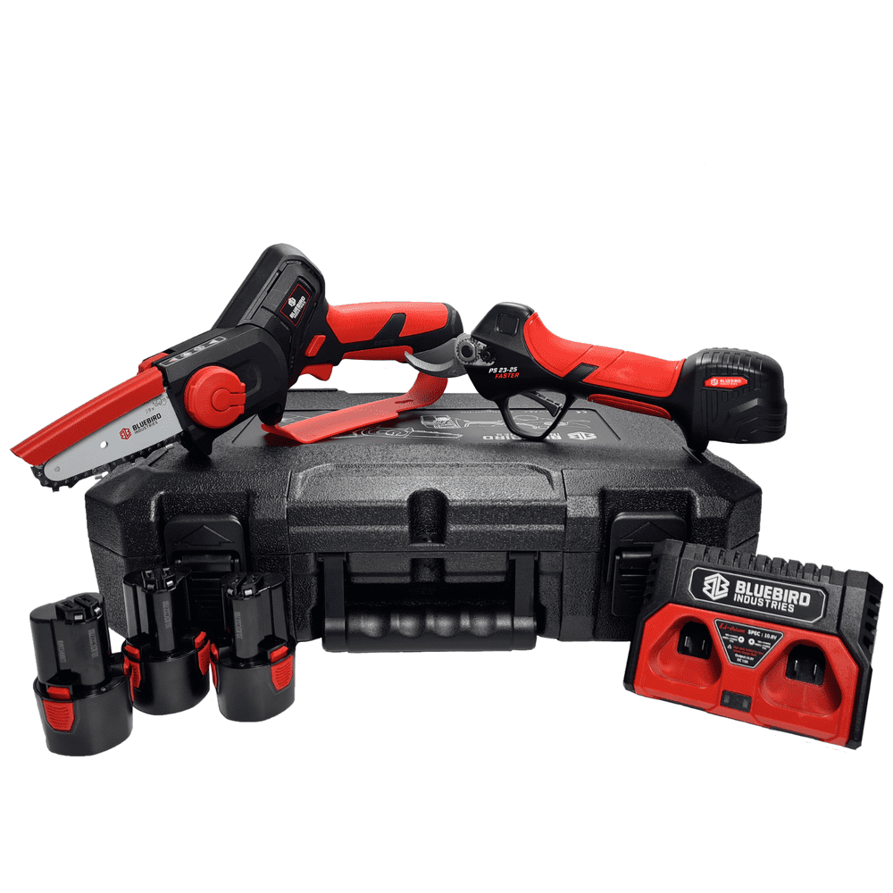Bluebird Cordless 12v Chainsaw Pruner & Scissor Pruner Kit