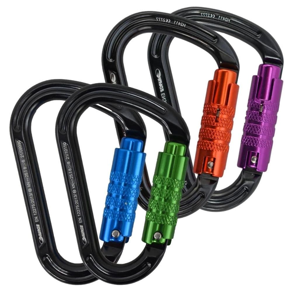 Harkie Triple Locking HMS Carabiners Pack of 4