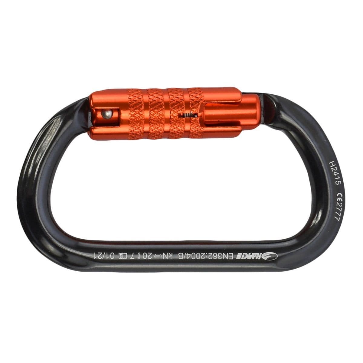 Harkie Triple Locking Oval Carabiner Orange