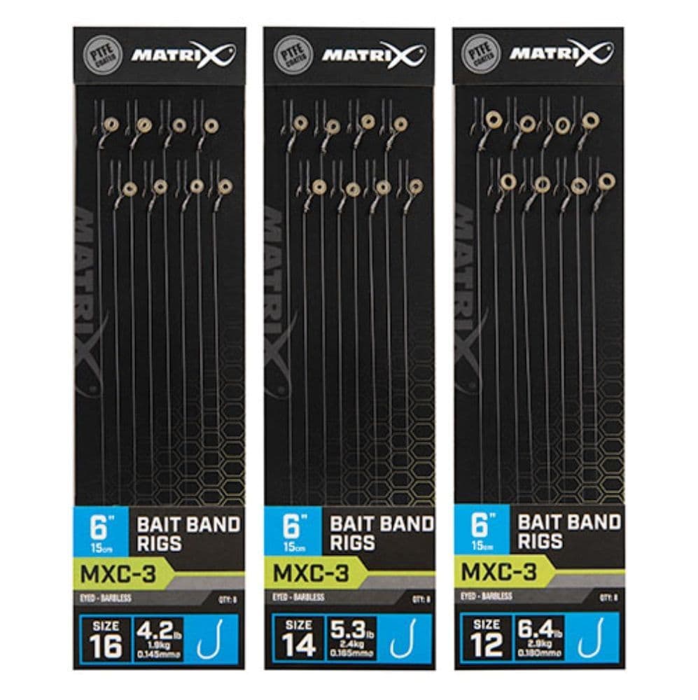 Matrix MXC-3 6" Barbless Bait Band Rigs