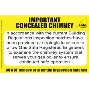Pack of Concealed Chimney Hatch Labels