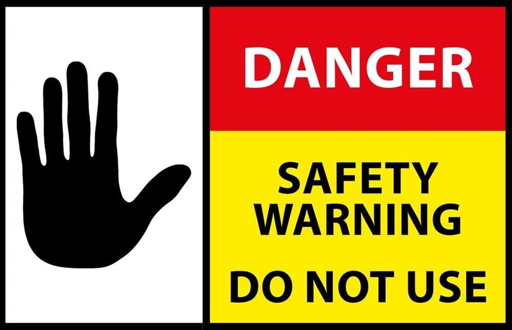 Pack Of Do Not Use Warning Labels