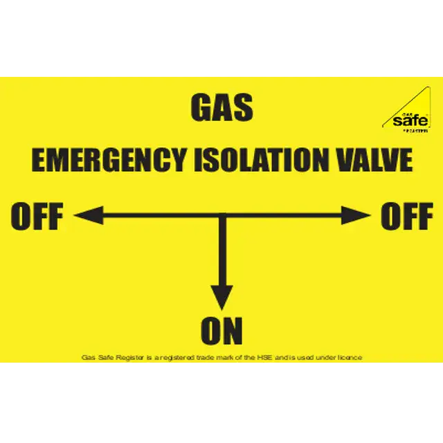 Pack Of Gas Isolation Valve Label V2