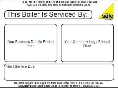 Pack of Personalised Boiler Service Labels