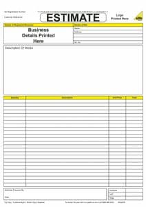 Personalised Estimate Book