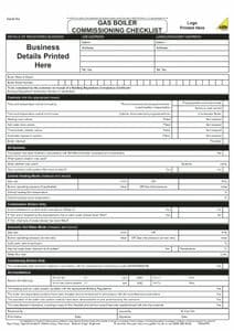 Personalised Gas Boiler Commissioning Pad