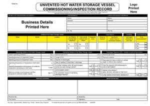 Personalised Unvented Hot Water Storage Vessel Commissioning/Inspection ...