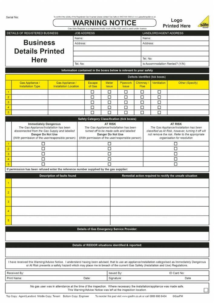 Personalised Warning Notice
