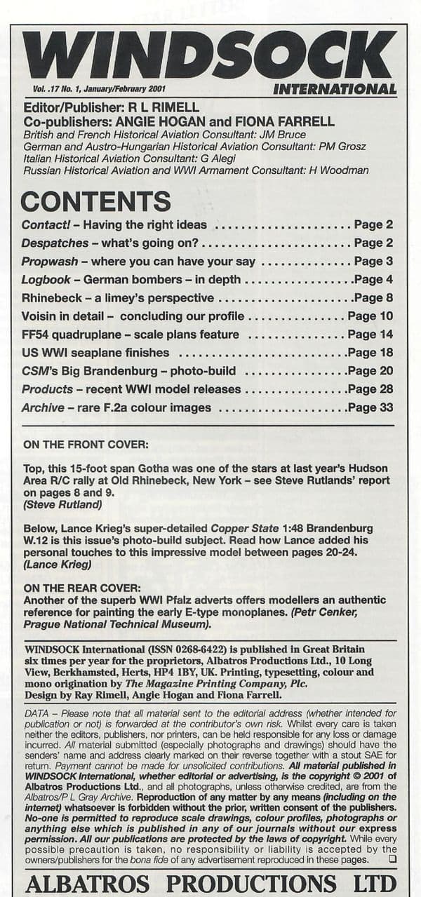 Volume 17 No 1 Jan/Feb 2001