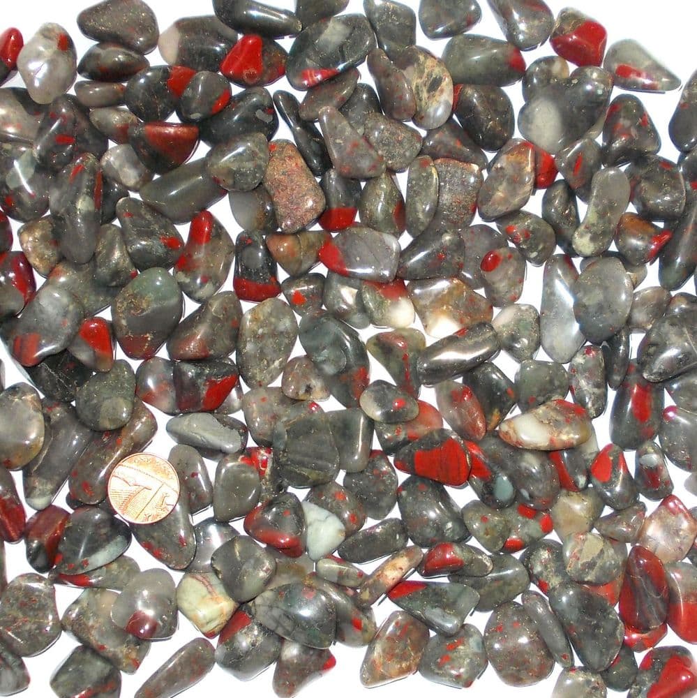 African Bloodstone Seftonite Tumbled Stone