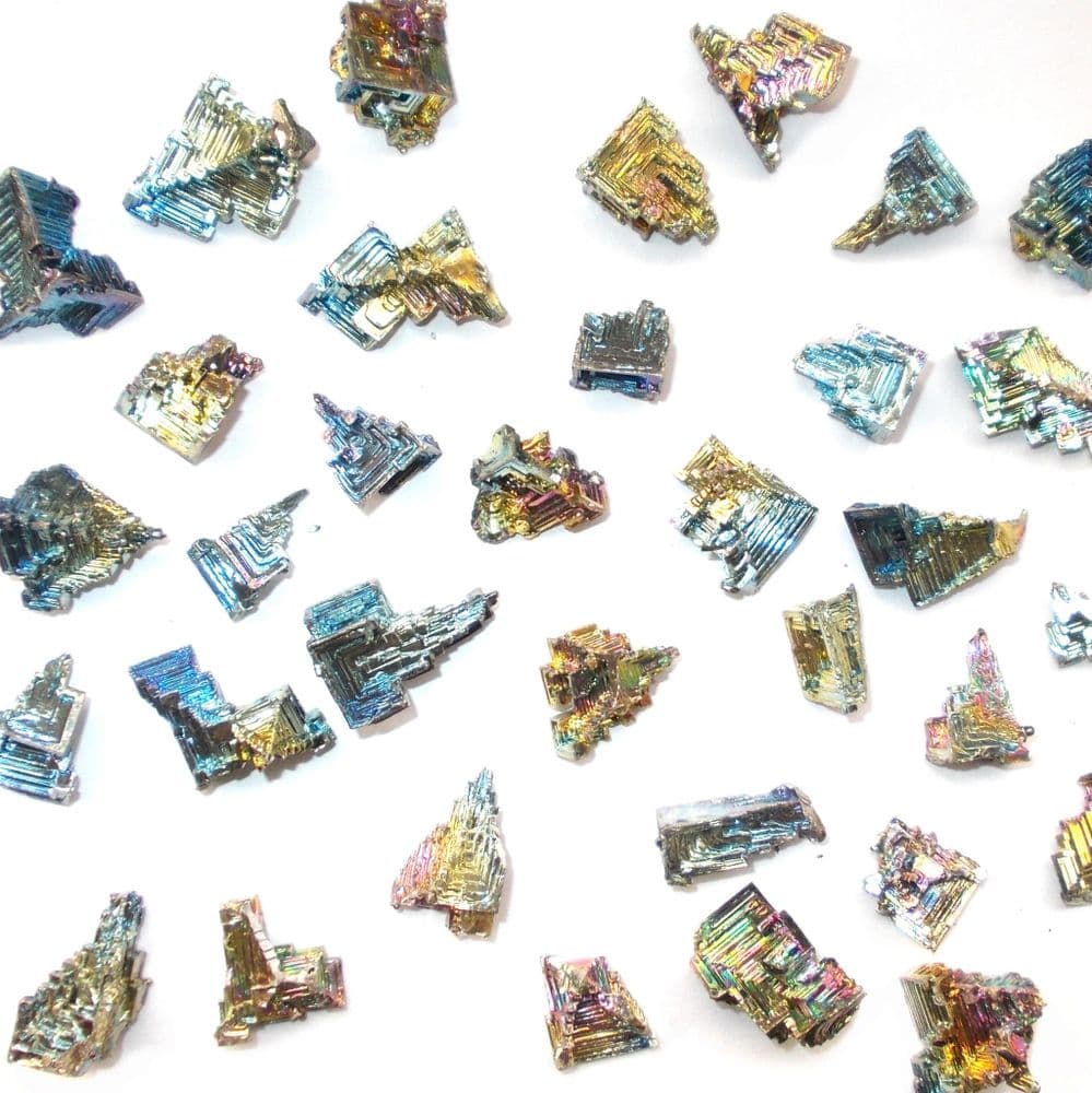 Bismuth Rainbow Iridescent Lab Grown Hopper Crystal Specimen 15g